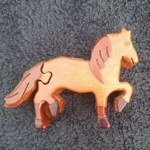 Storage & Organization | Vintage Hand Carved Wooden Horse Puzzle ...